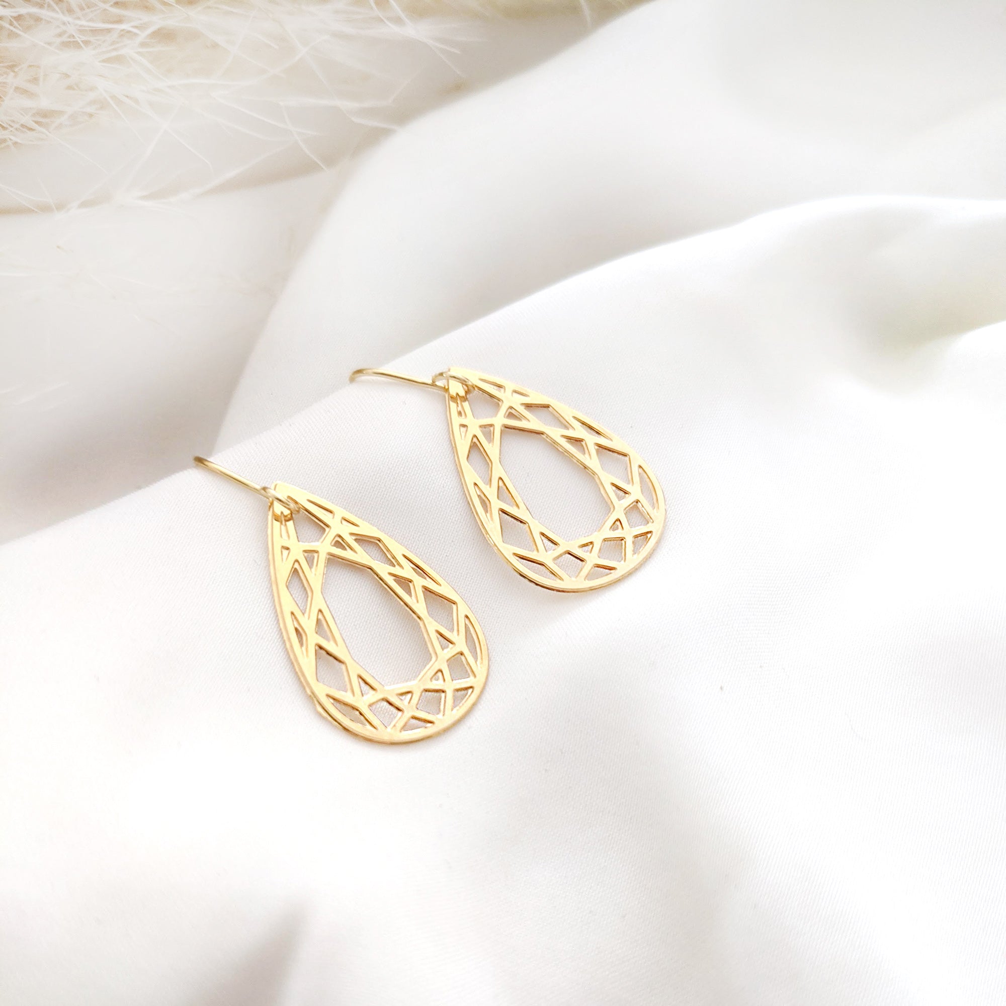 Teardrop Geometric Earrings Gold/ Silver – Shany Design Studio